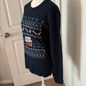 bud light | Tops | Bud Light Seltzer Ugly Christmas Sweater Style Long ...